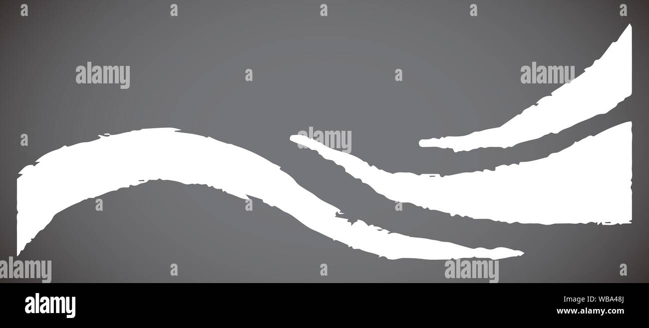 This is a illustration of Hand-painted brushstroke wave line Stock ...