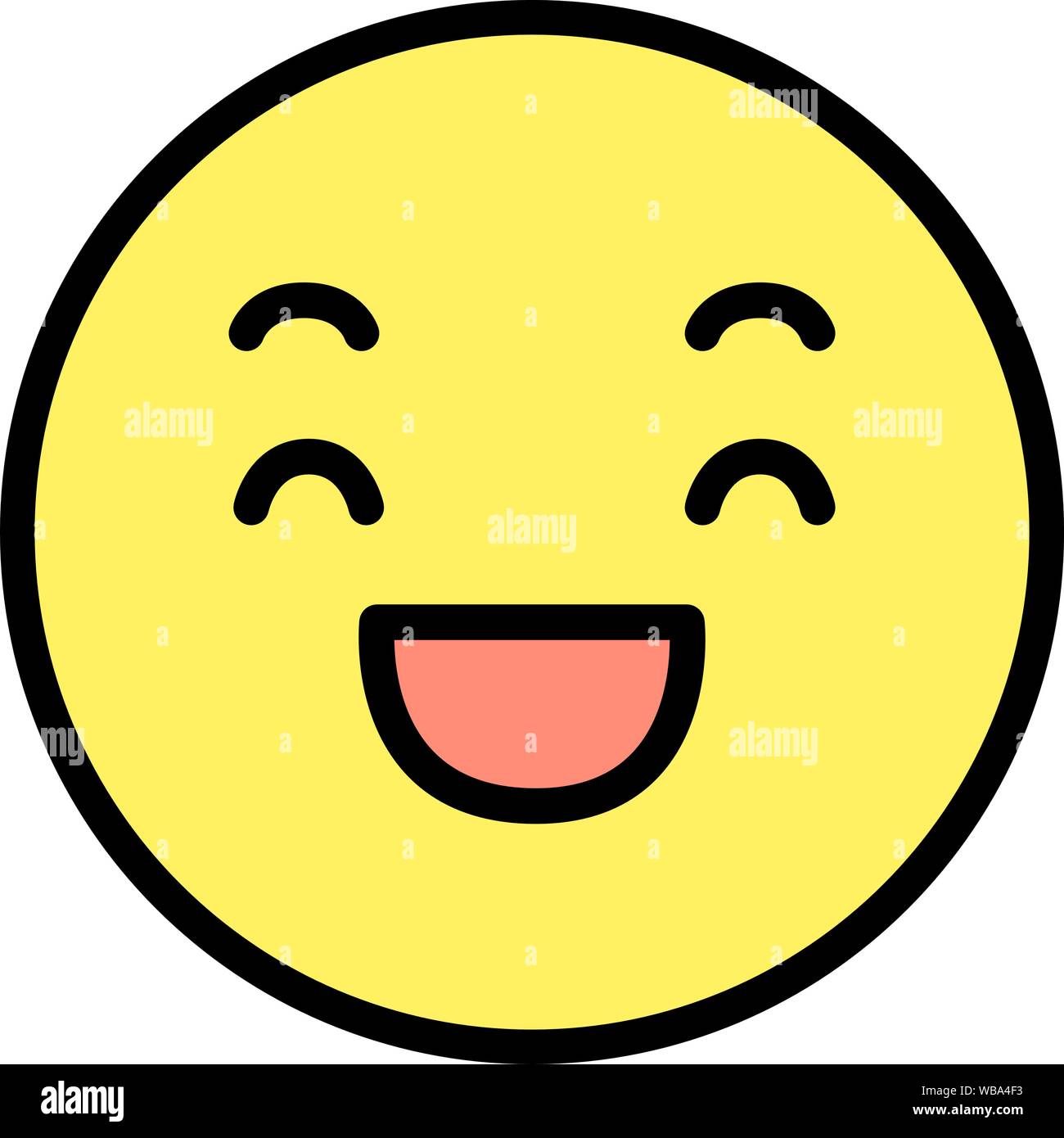 This is a illustration of Round emoticon icon Stock Vector Image & Art ...