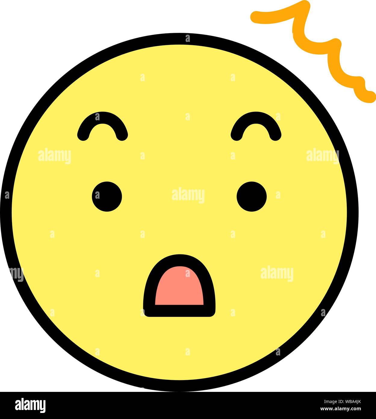 This is a illustration of Round emoticon icon Stock Vector Image & Art ...