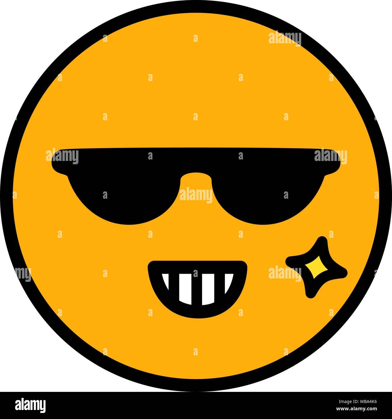 This is a illustration of Round emoticon icon Stock Vector Image & Art ...
