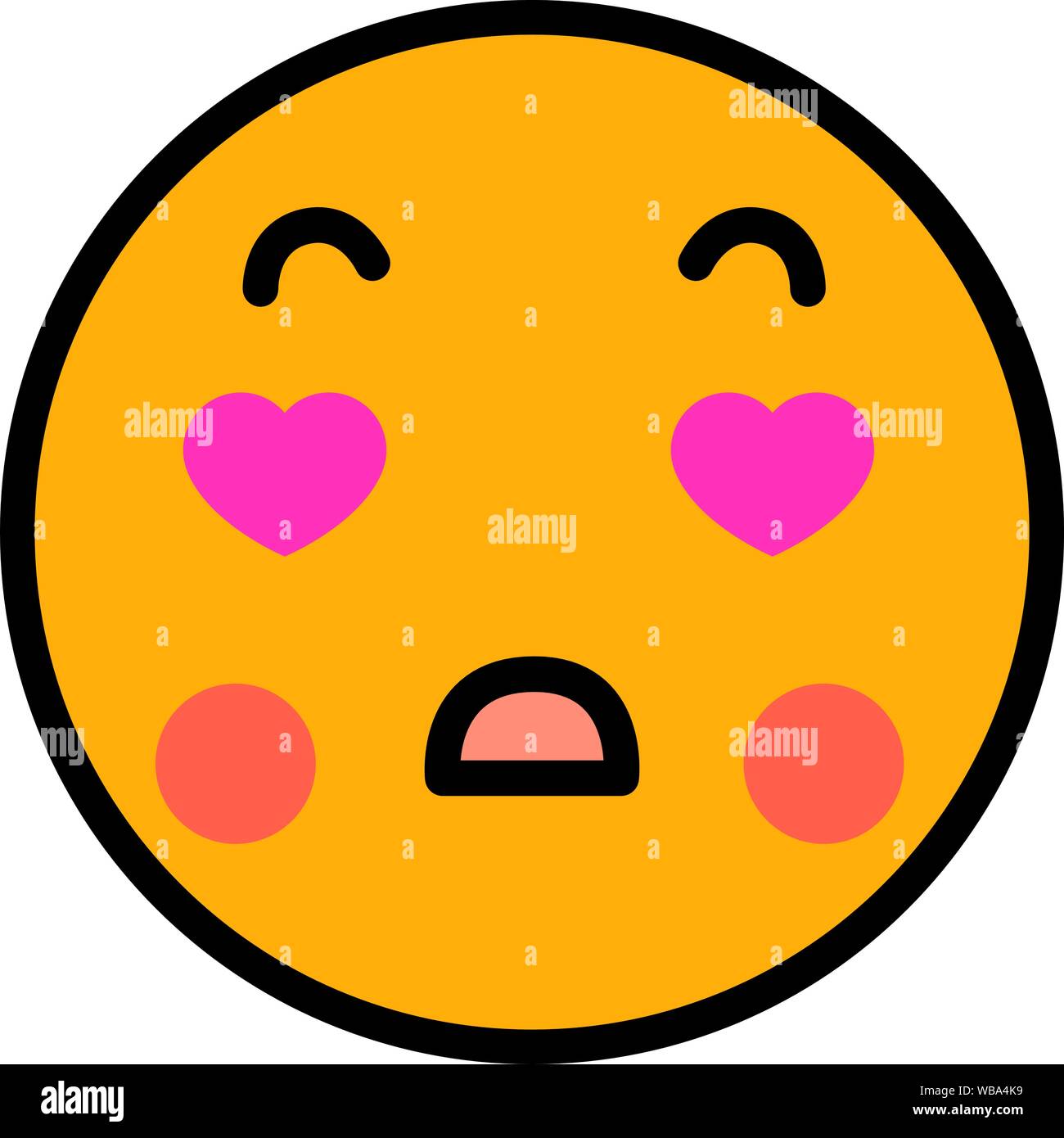 This is a illustration of Round emoticon icon Stock Vector Image & Art ...