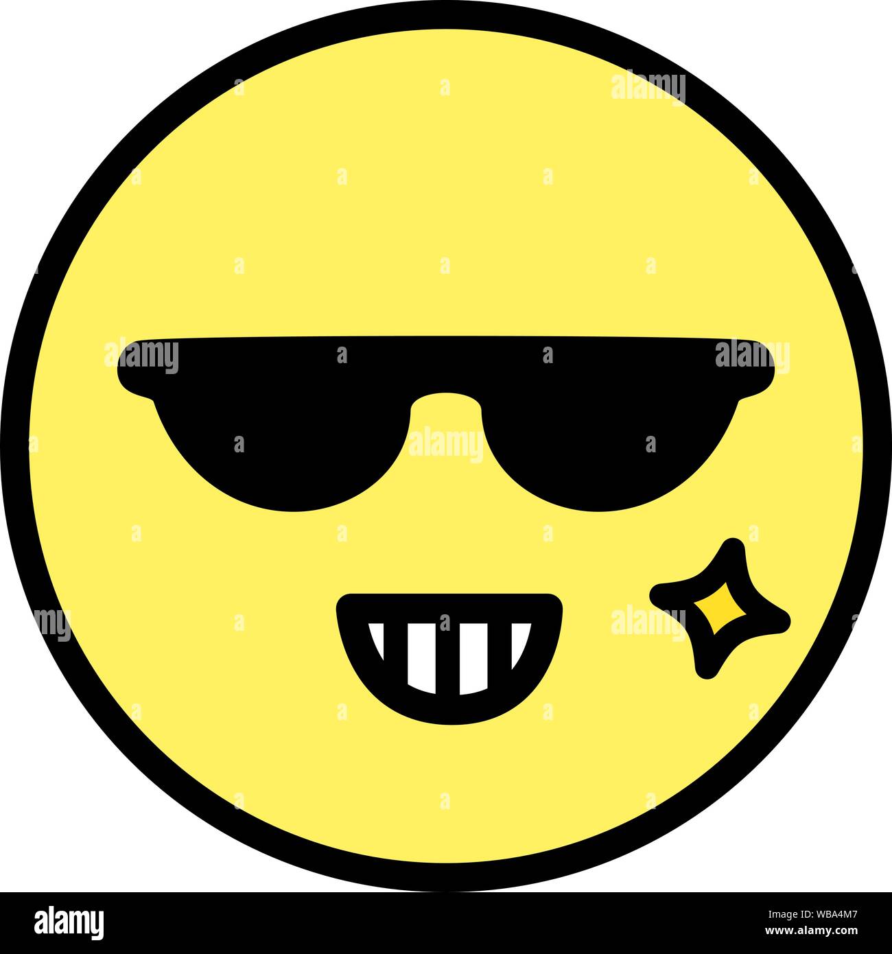 This is a illustration of Round emoticon icon Stock Vector Image & Art ...