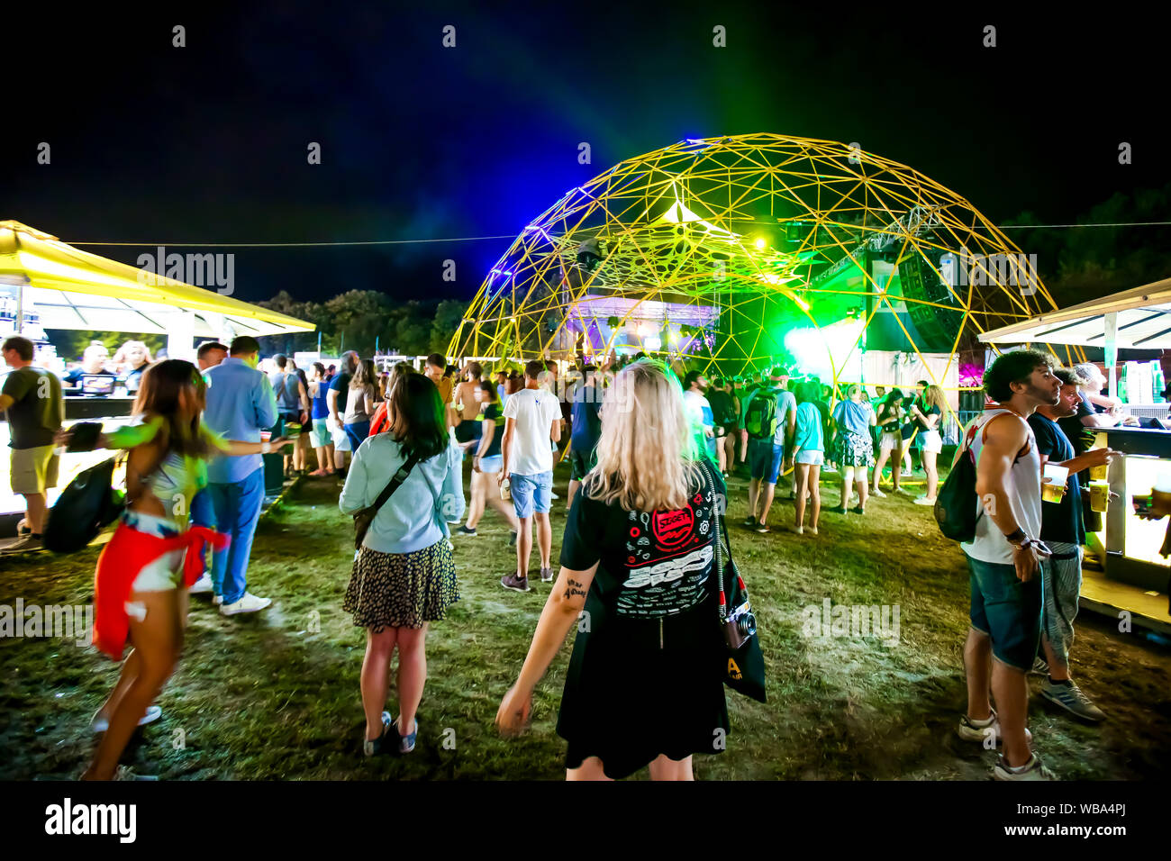 Budapest, Hungary. 09th Aug, 2019. The crowd during the Sziget Festival ...