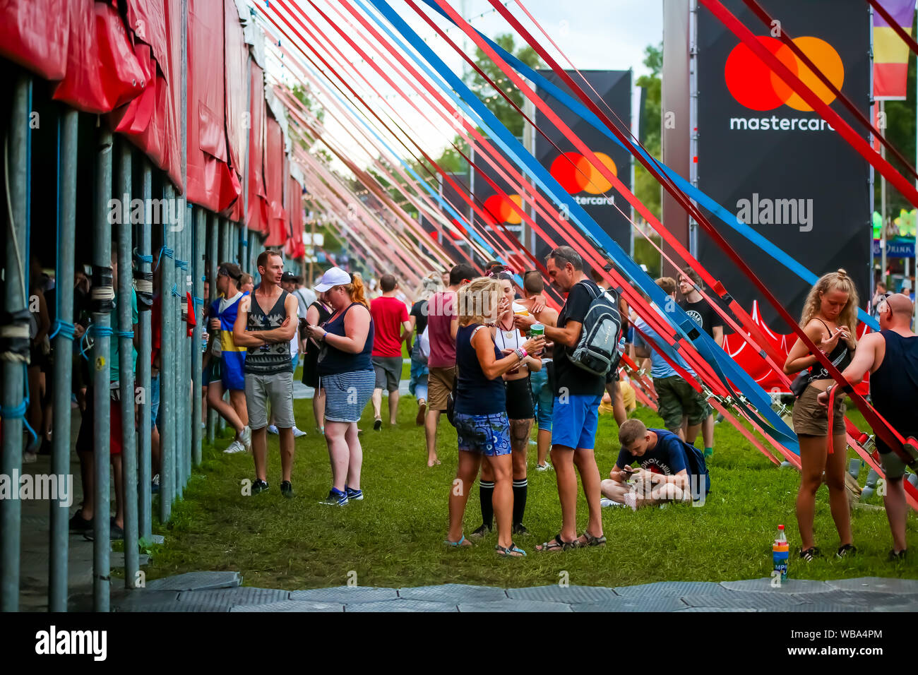 Budapest, Hungary. 08th Aug, 2019. The crowd during the Sziget Festival ...