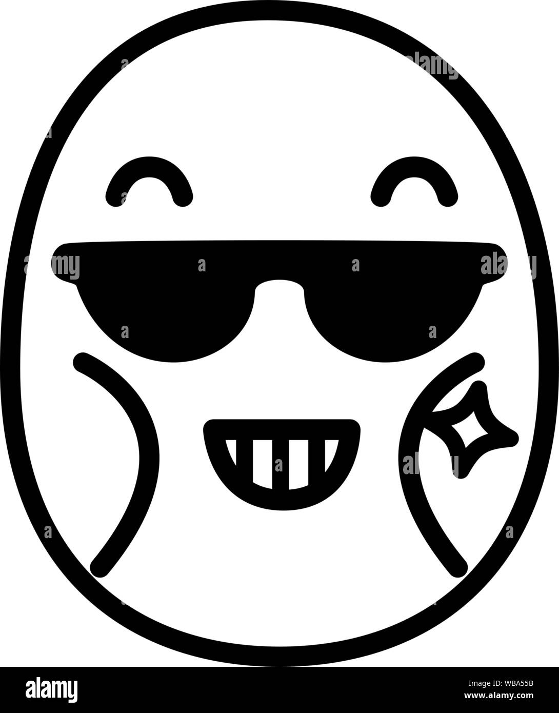 This is a illustration of Thin man emoticon icon set Stock Vector Image ...