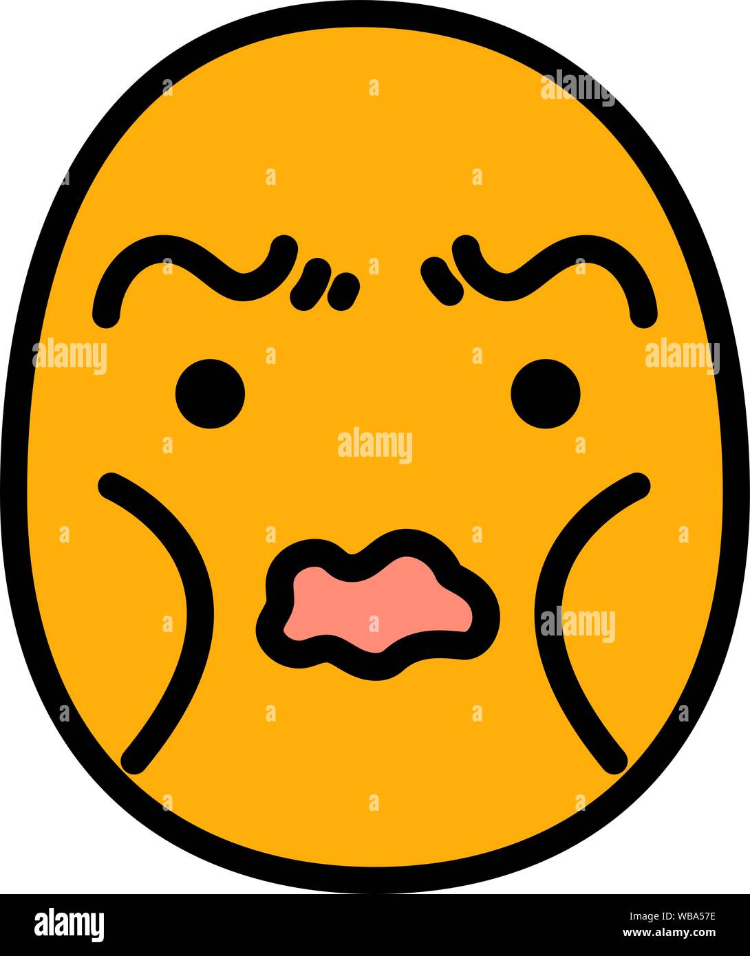 This is a illustration of Thin man emoticon icon set Stock Vector Image ...