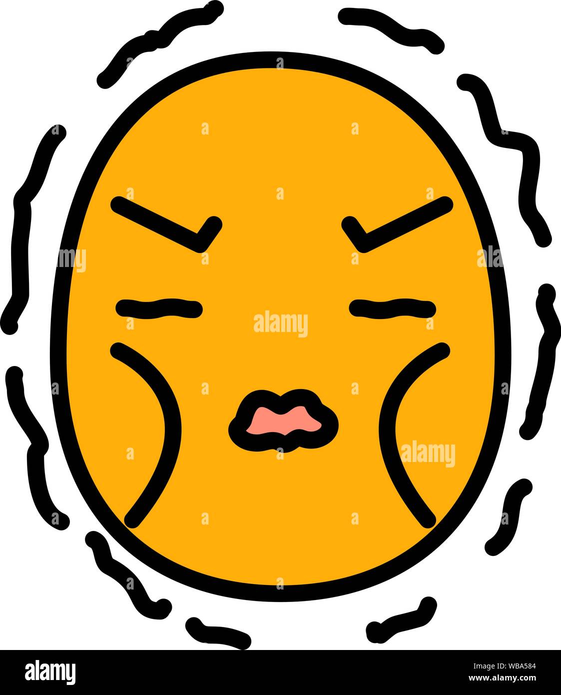 This is a illustration of Thin man emoticon icon set Stock Vector Image ...