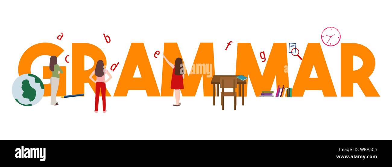 Grammar learn the system and structure of a language. Vector Stock ...