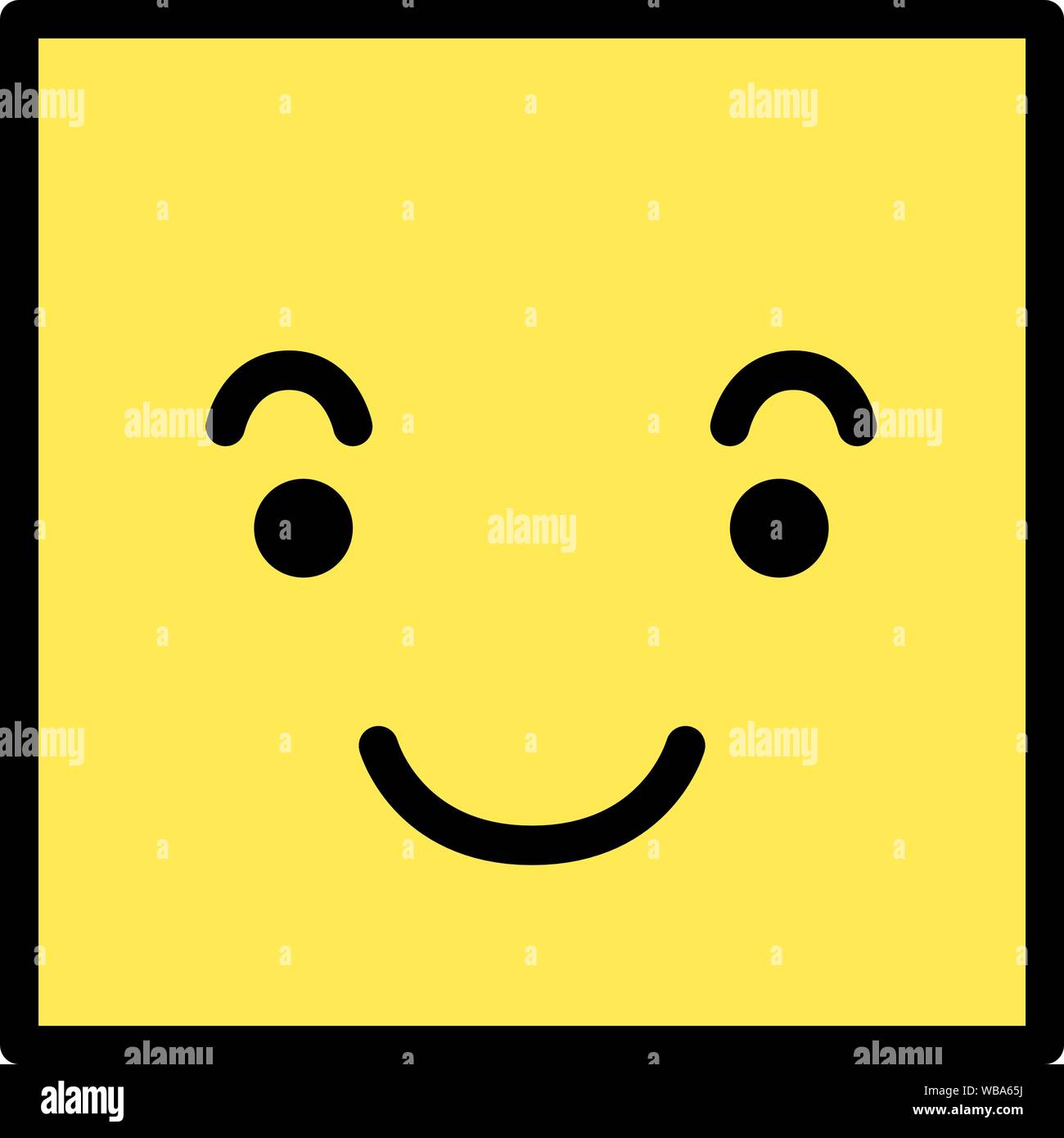 This is a illustration of Square emoticon icon Stock Vector Image & Art ...