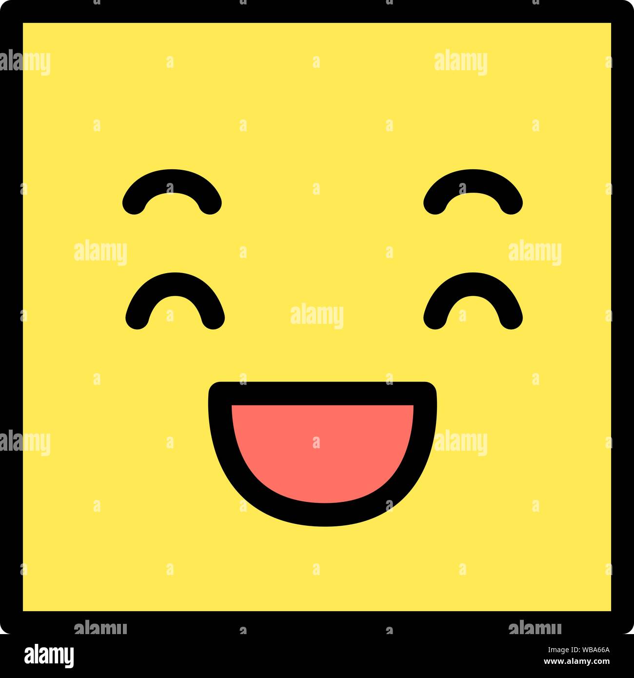This is a illustration of Square emoticon icon Stock Vector Image & Art ...
