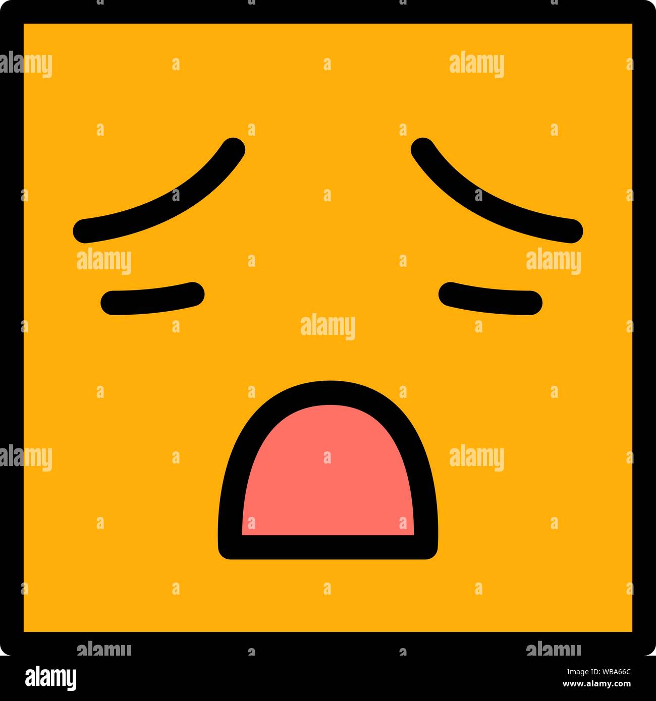 This is a illustration of Square emoticon icon Stock Vector Image & Art ...