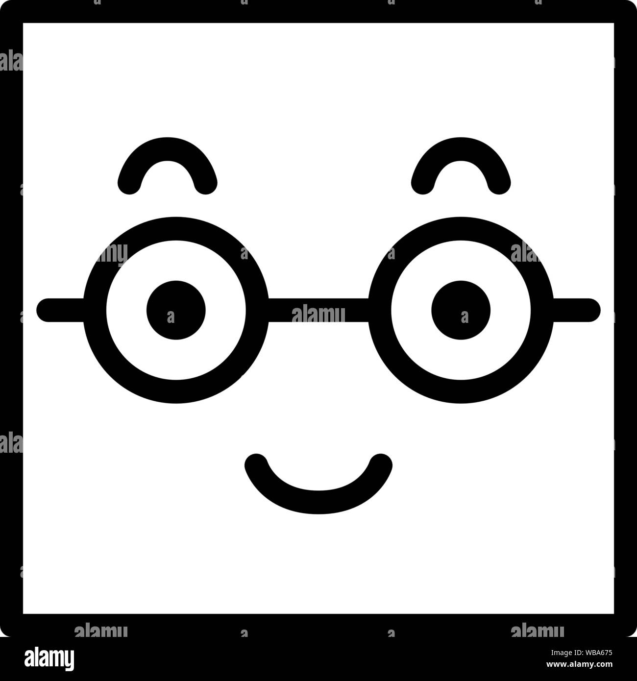 This is a illustration of Square emoticon icon Stock Vector Image & Art ...