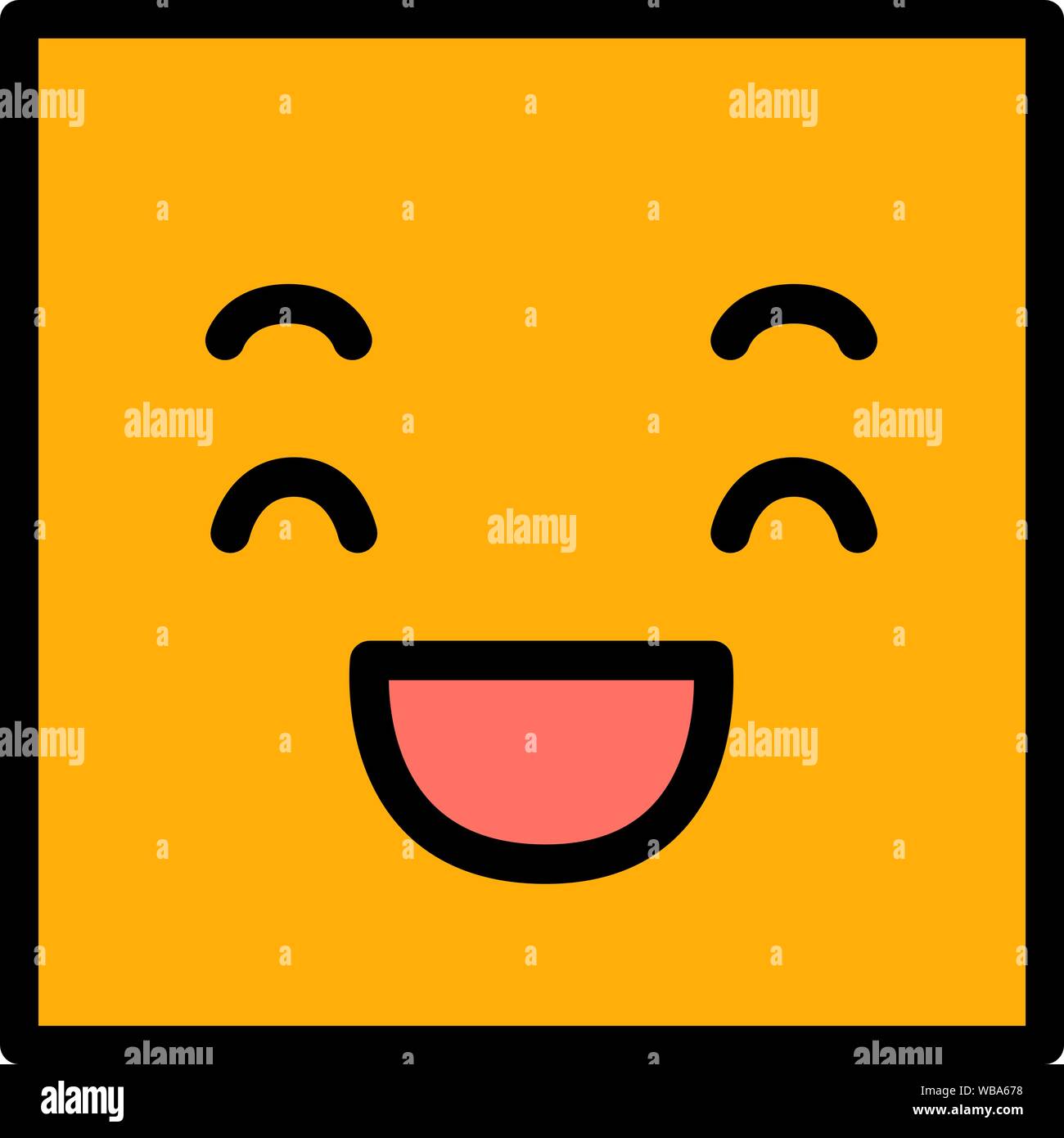 This is a illustration of Square emoticon icon Stock Vector Image & Art ...