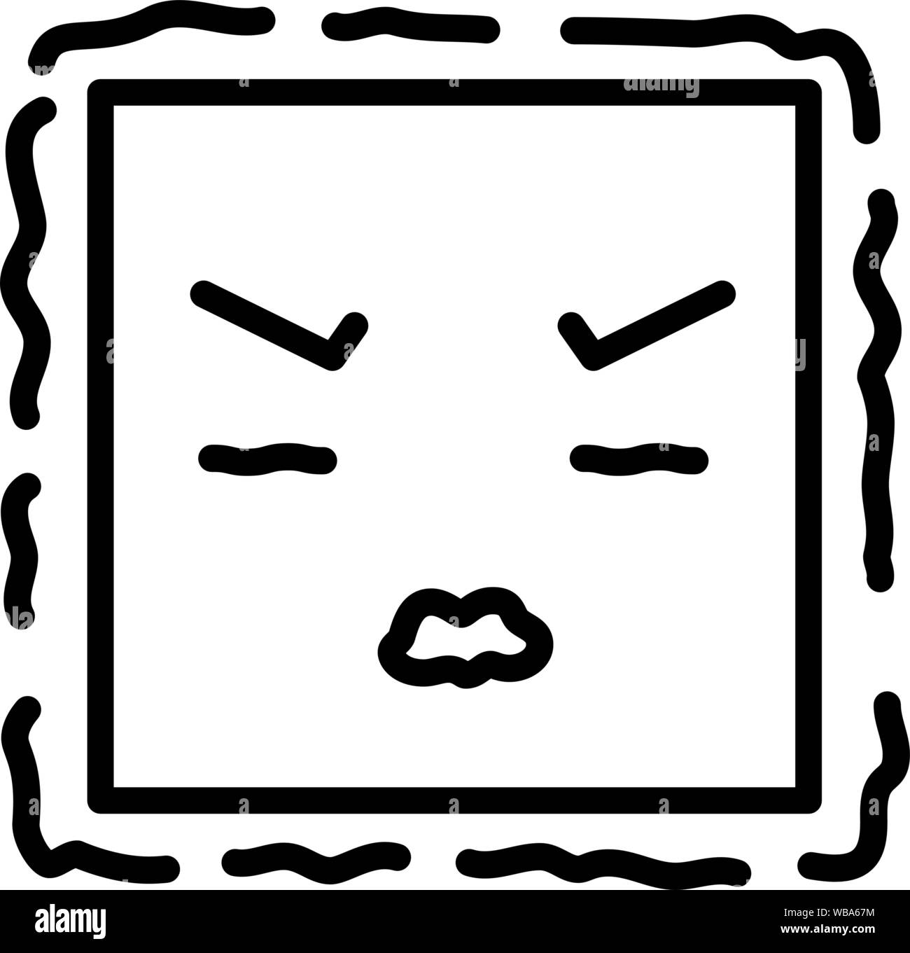 This is a illustration of Square emoticon icon Stock Vector Image & Art ...