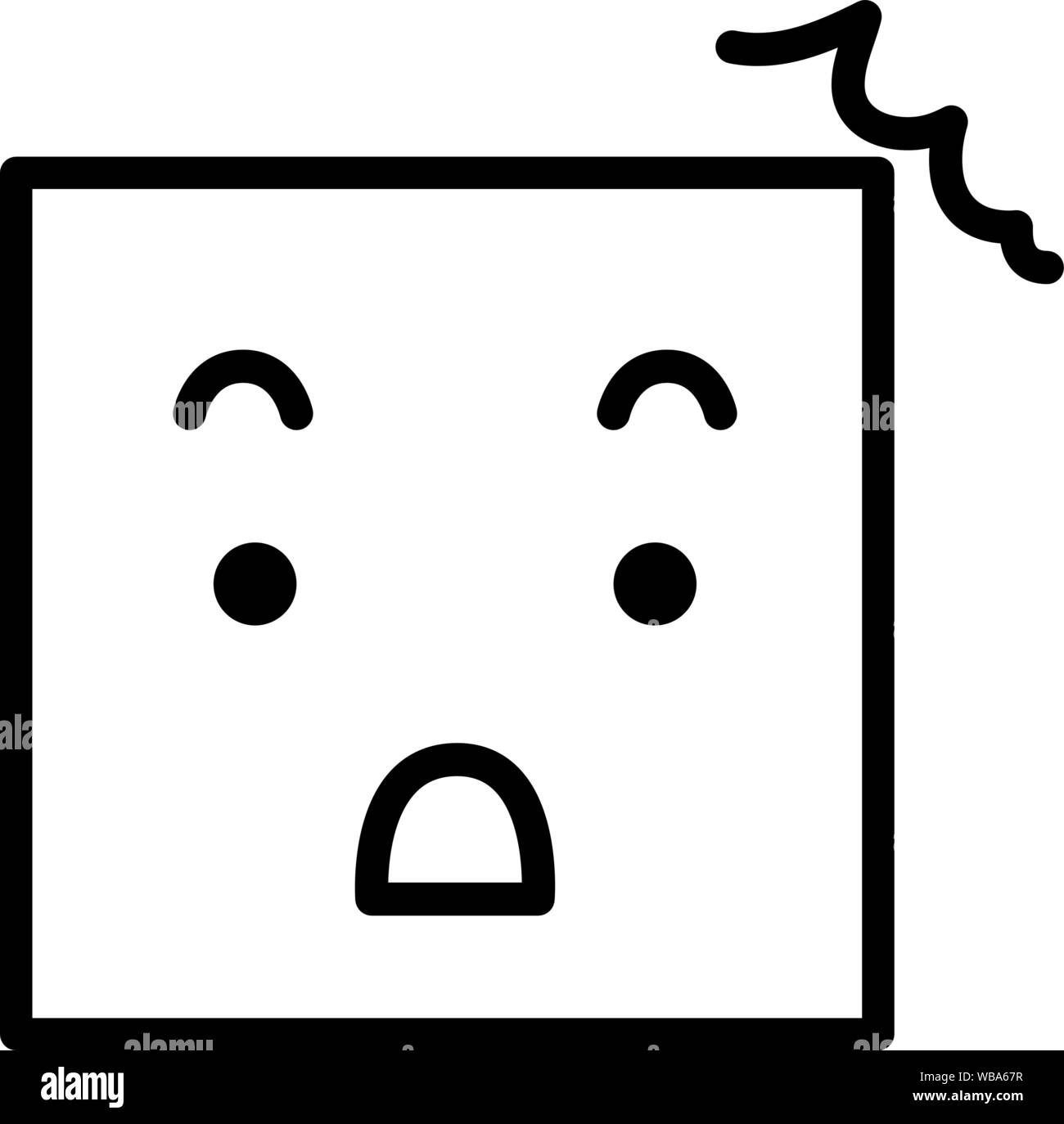 This is a illustration of Square emoticon icon Stock Vector Image & Art ...