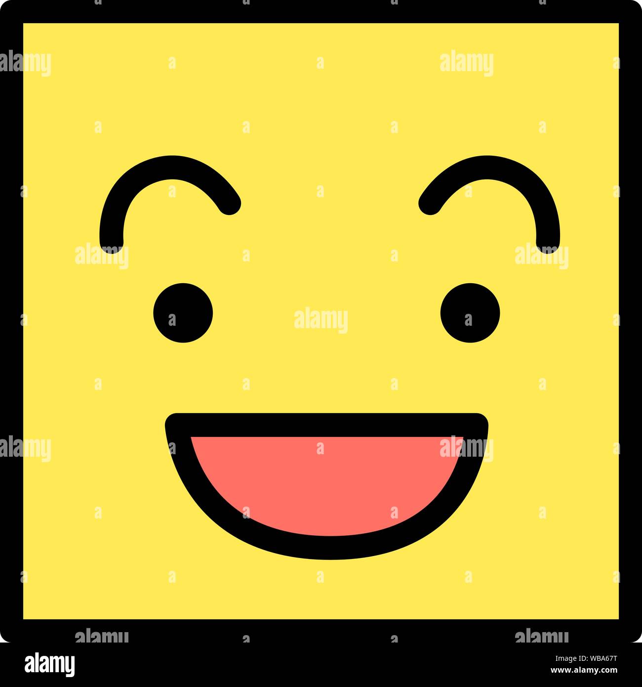 This is a illustration of Square emoticon icon Stock Vector Image & Art ...