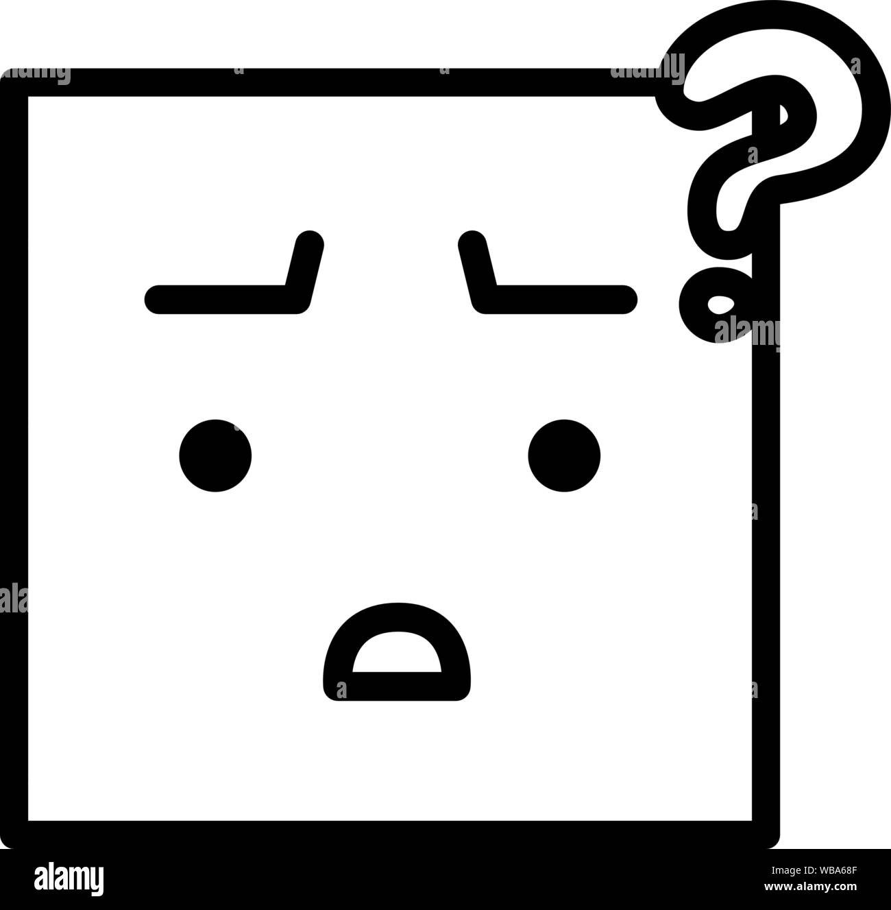 This is a illustration of Square emoticon icon Stock Vector Image & Art ...