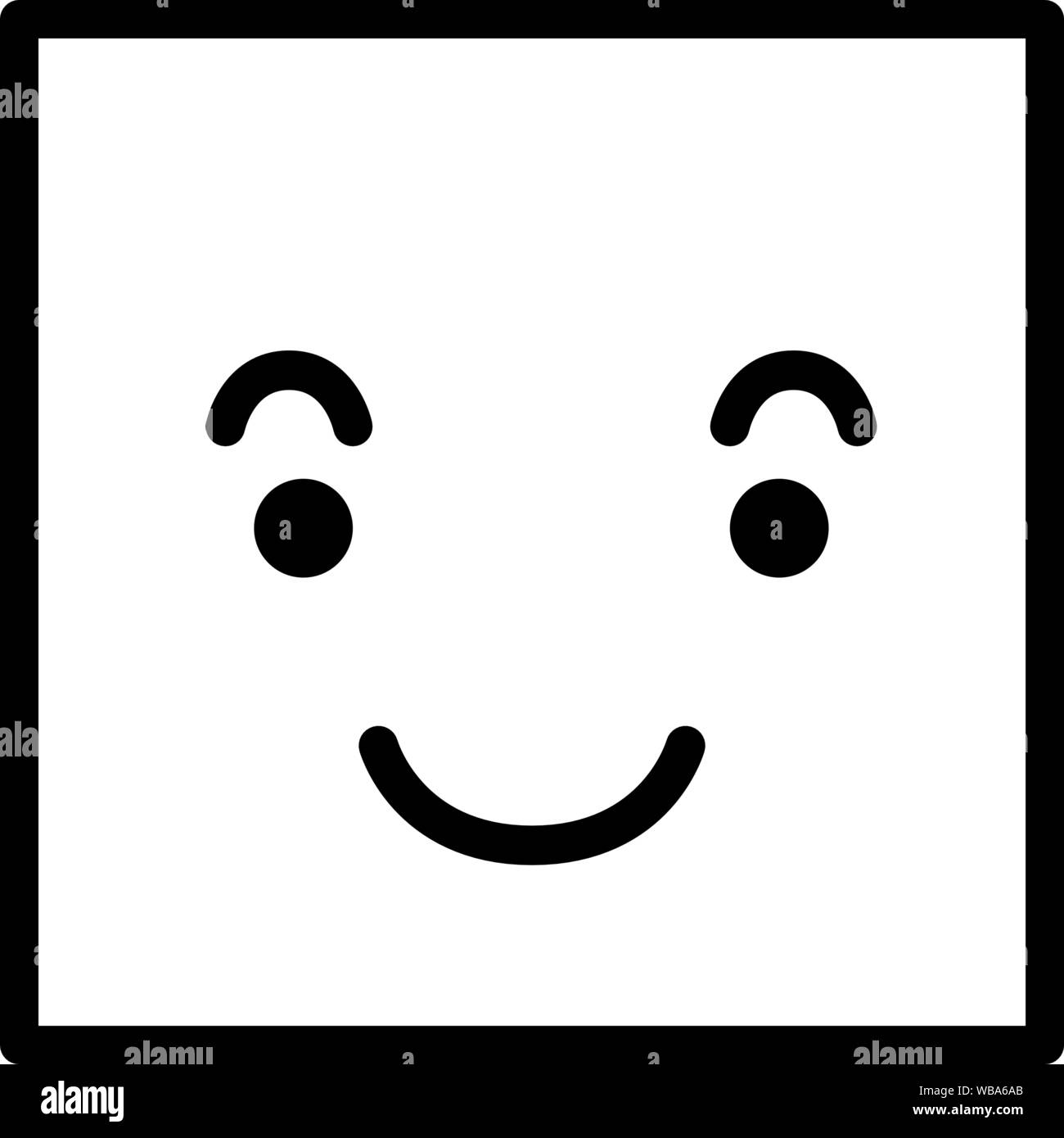 This is a illustration of Square emoticon icon Stock Vector Image & Art ...