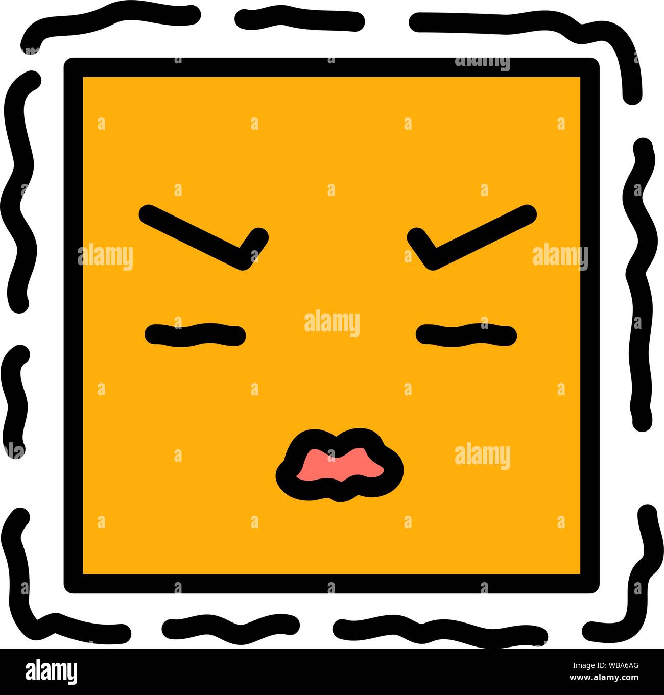 This is a illustration of Square emoticon icon Stock Vector Image & Art ...