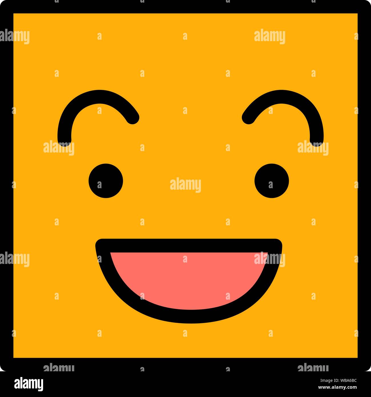This is a illustration of Square emoticon icon Stock Vector Image & Art ...