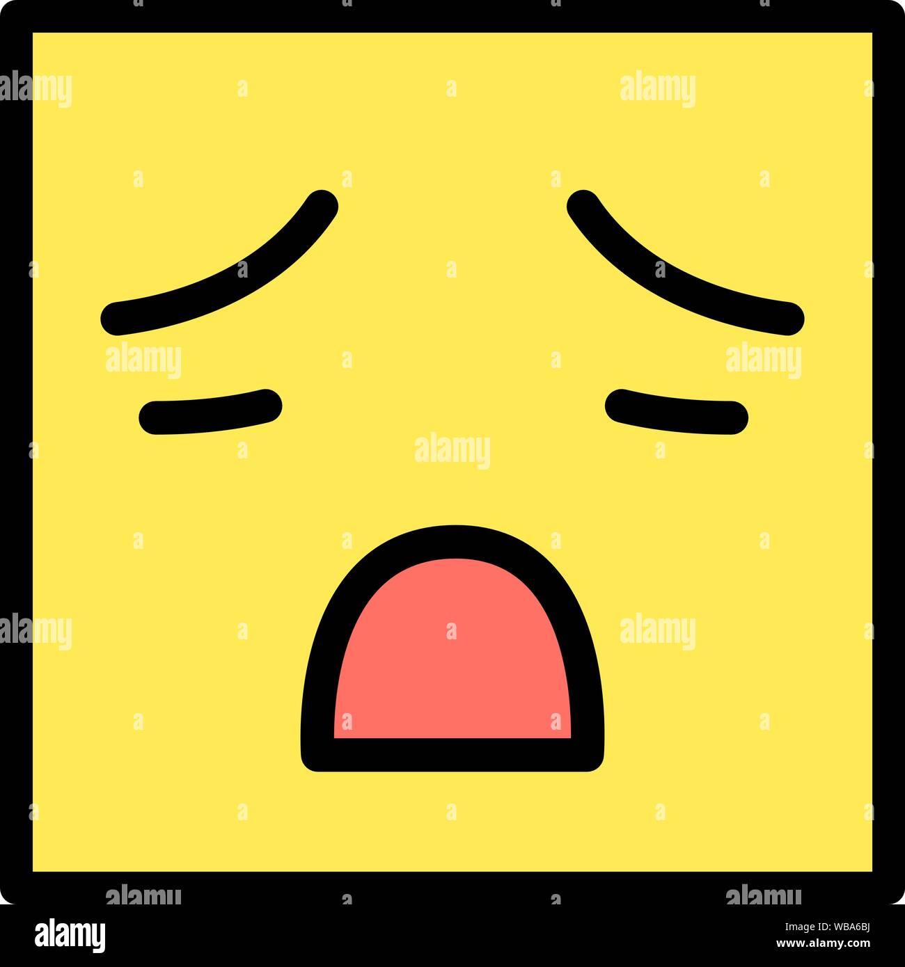 This is a illustration of Square emoticon icon Stock Vector Image & Art ...