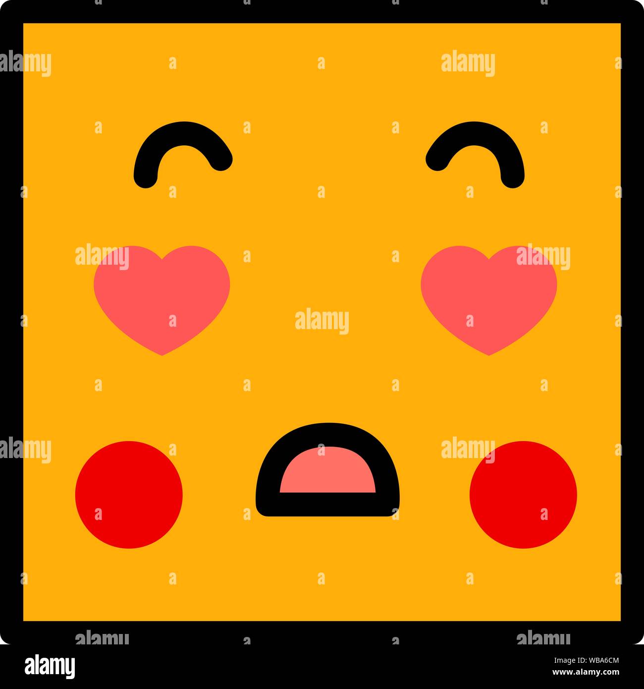 This is a illustration of Square emoticon icon Stock Vector Image & Art ...