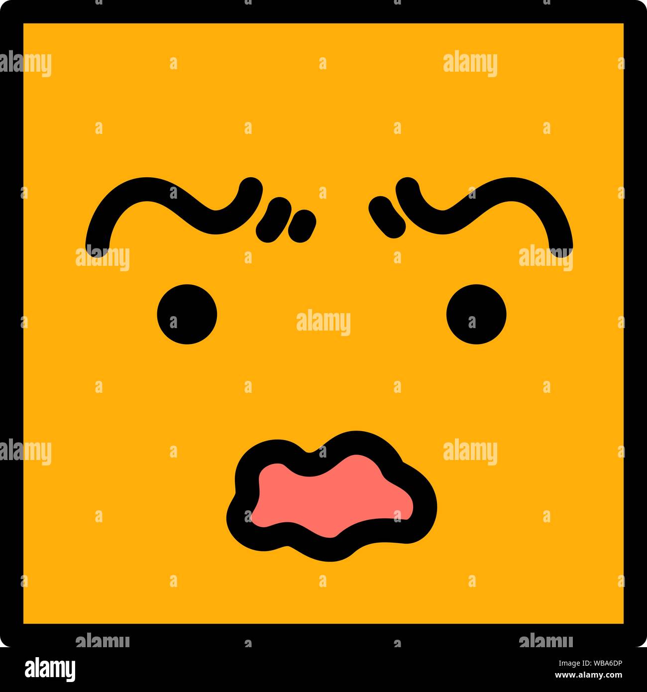 This is a illustration of Square emoticon icon Stock Vector Image & Art ...