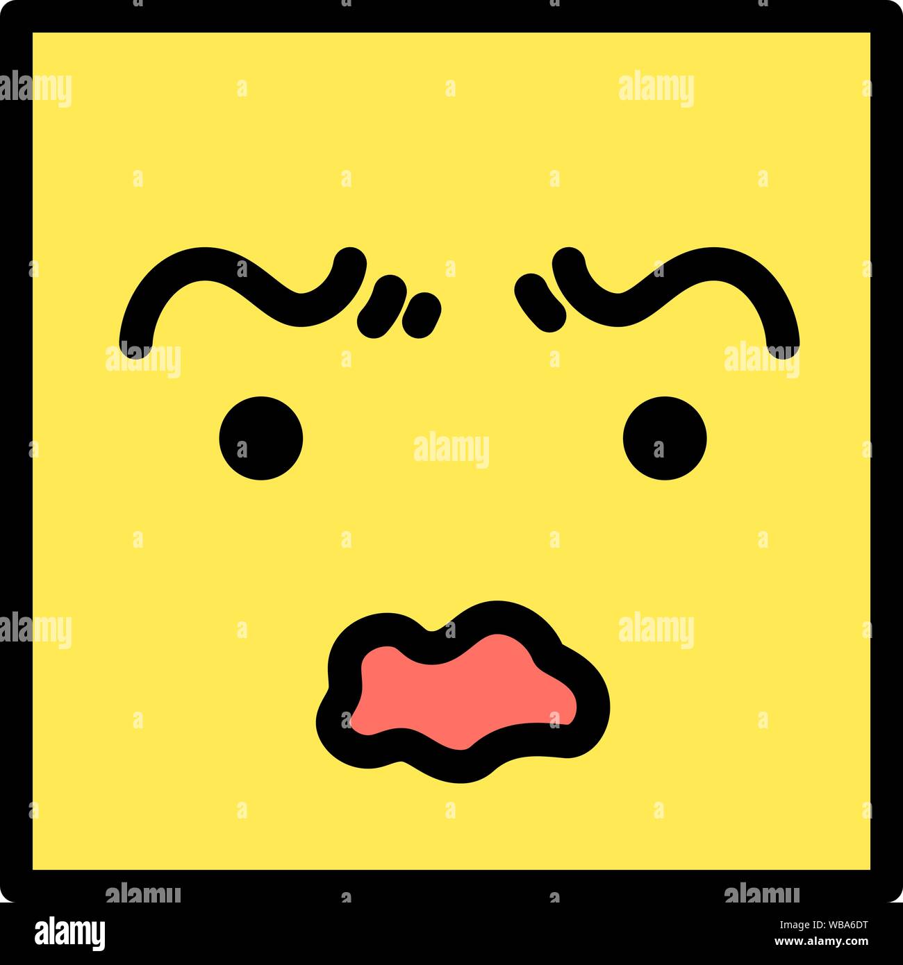 This is a illustration of Square emoticon icon Stock Vector Image & Art ...