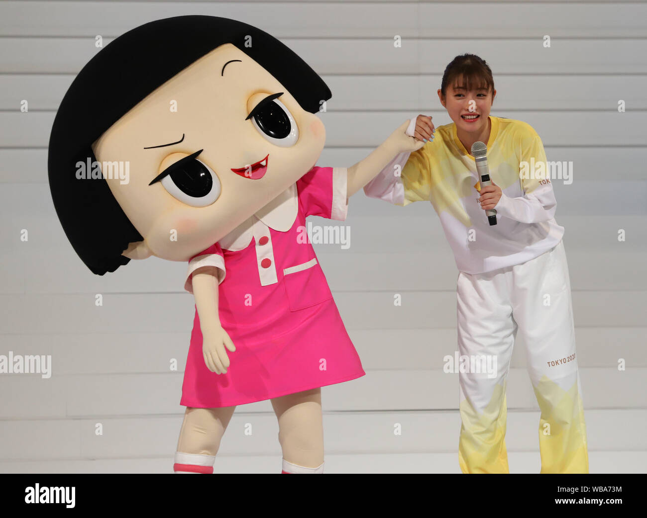 Tokyo, Japan. 25th Aug, 2019. Japanese actress Satomi Ishihara (R ...