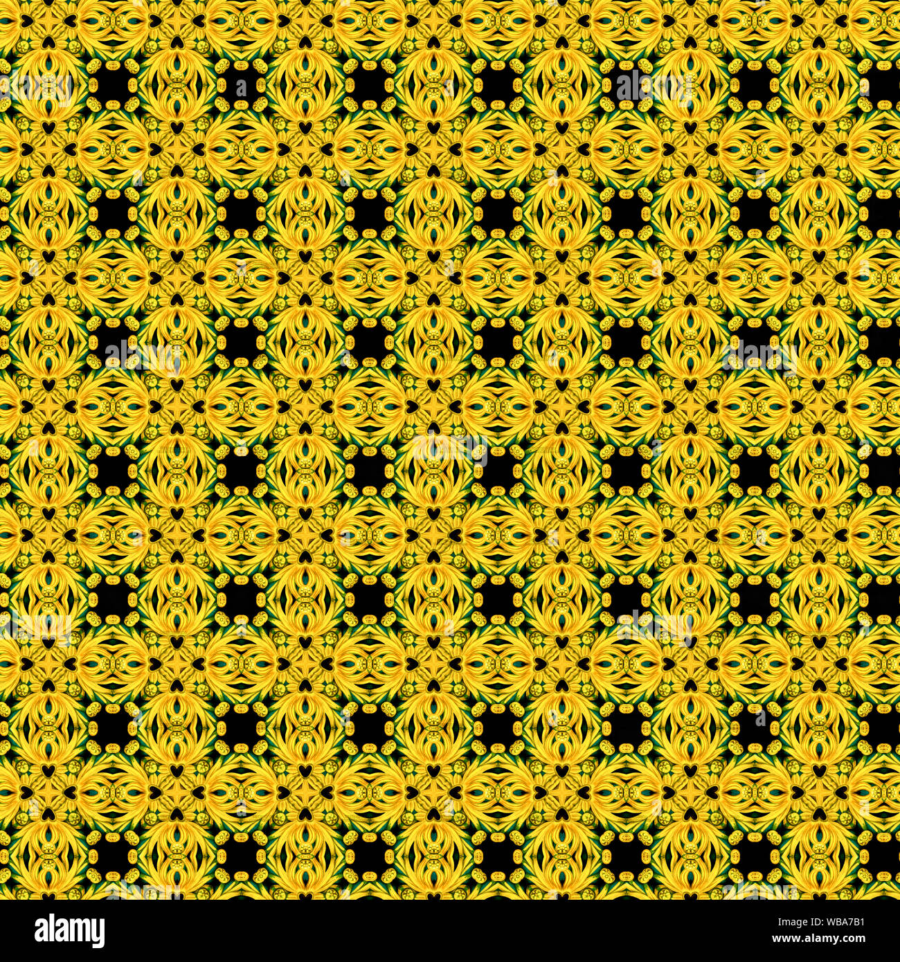 Interesting shapes and colors create a symmetrical design pattern that ...