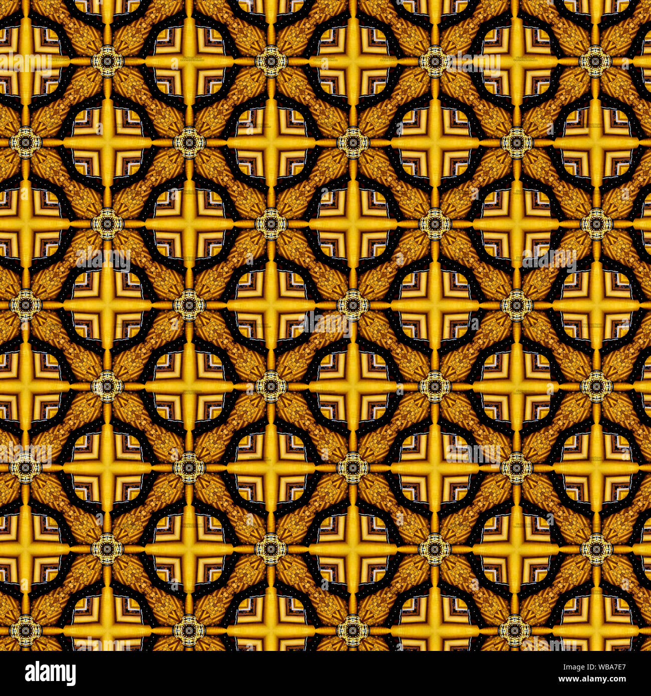 Interesting shapes and colors create a symmetrical design pattern that ...