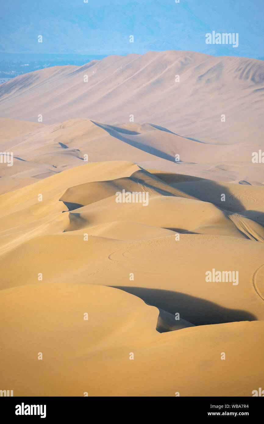 Dunes at Huacachina desert oasis, Ica, Peru Stock Photo - Alamy