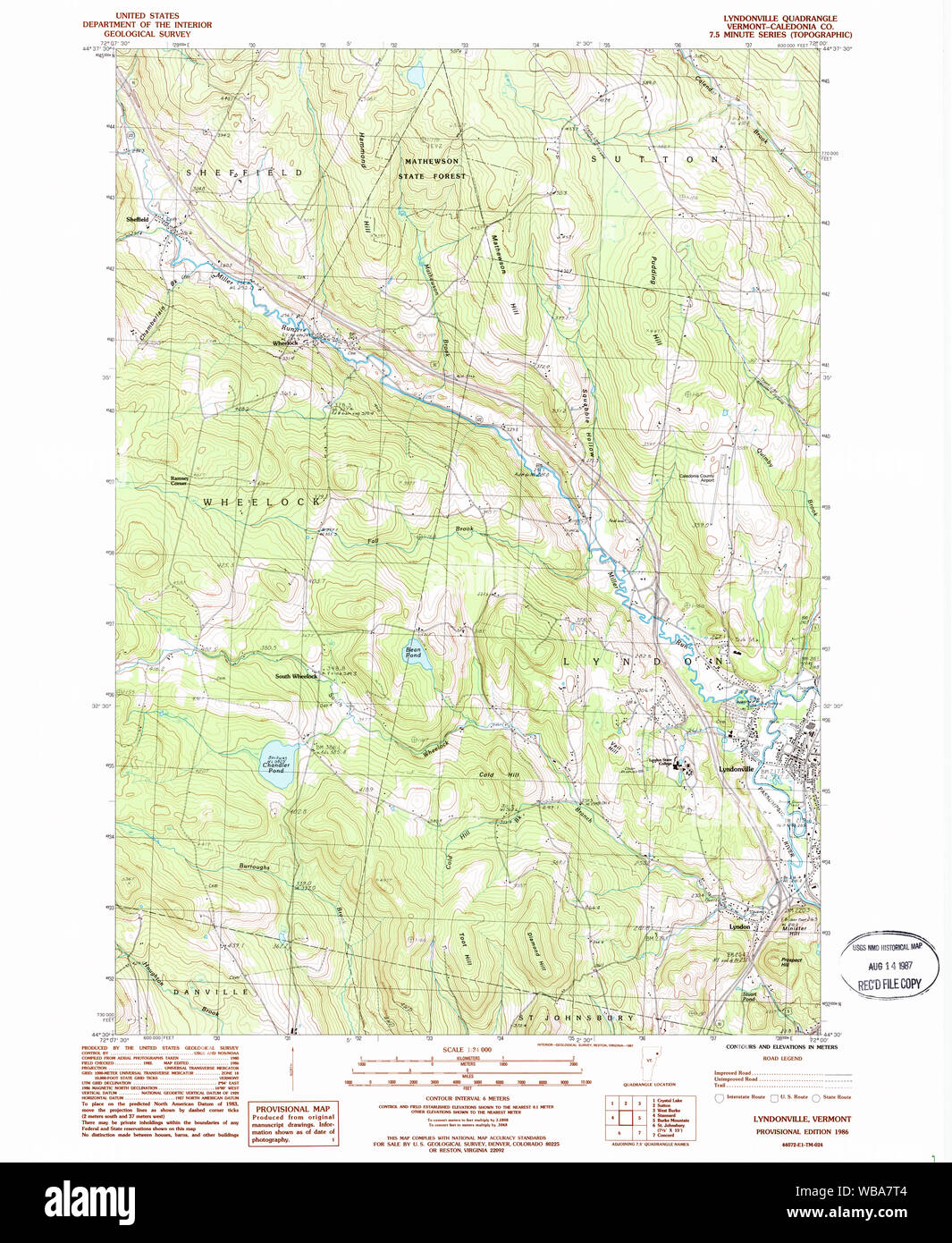 Map of lyndonville hi-res stock photography and images - Alamy