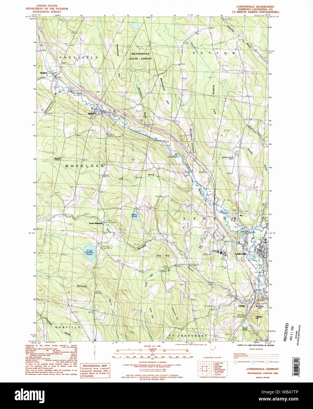 Map of lyndonville hi-res stock photography and images - Alamy