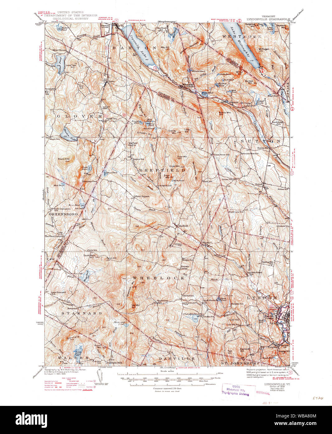 Map of lyndonville hi-res stock photography and images - Alamy