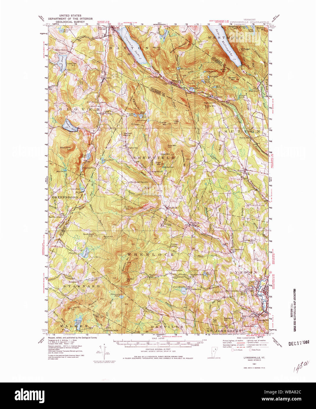 Map of lyndonville hi-res stock photography and images - Alamy