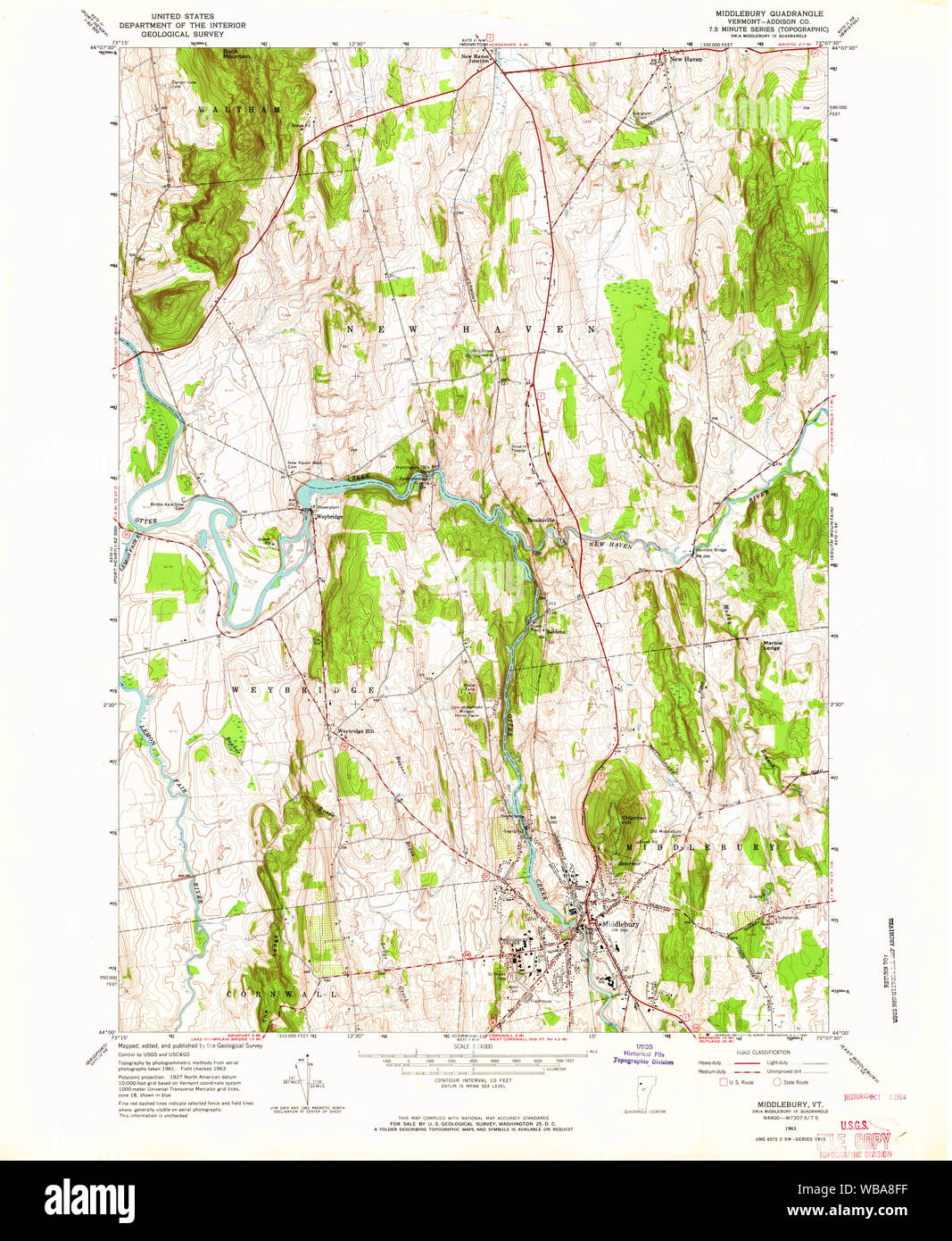 Map of middlebury hi-res stock photography and images - Alamy