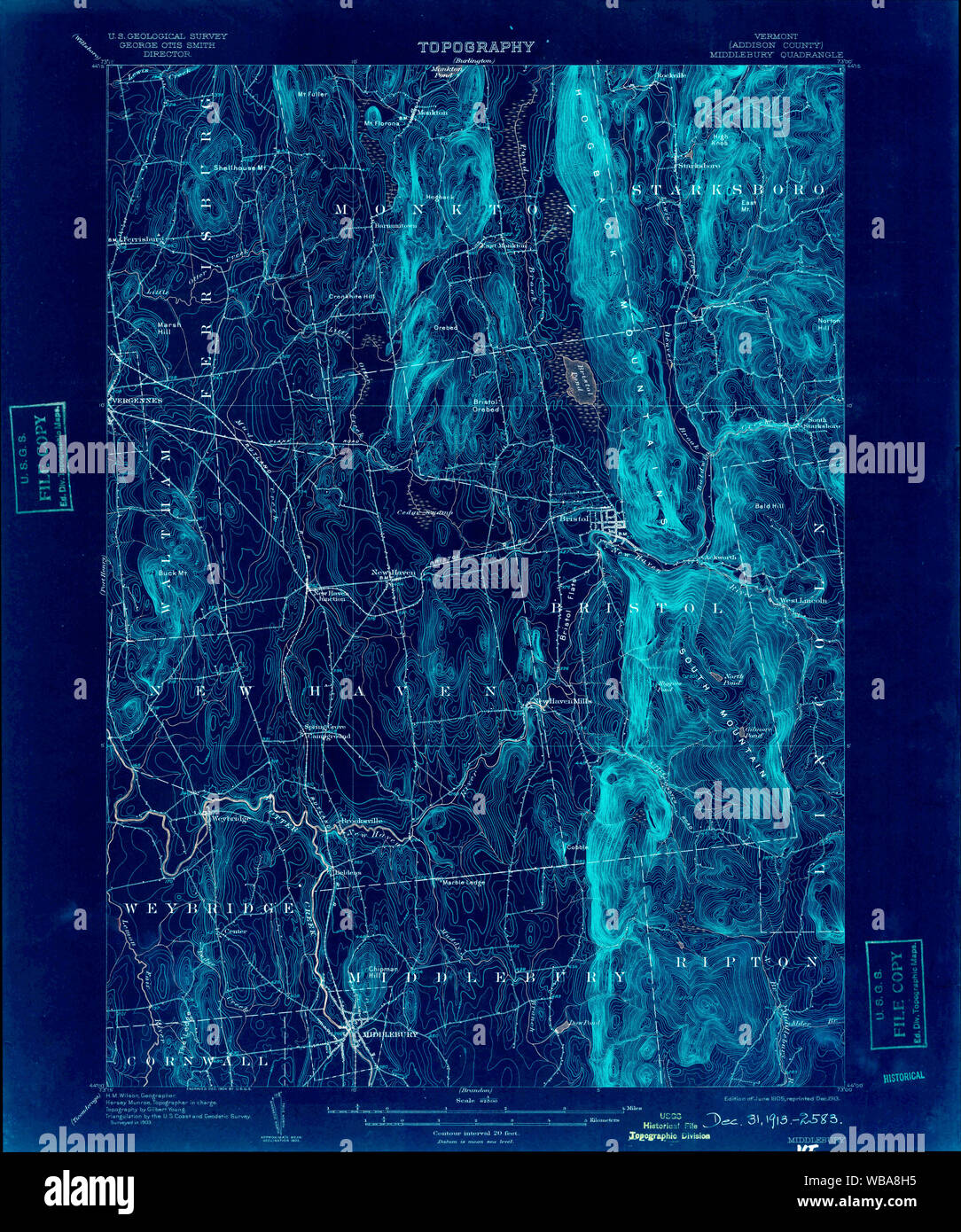 Map of middlebury hi-res stock photography and images - Alamy