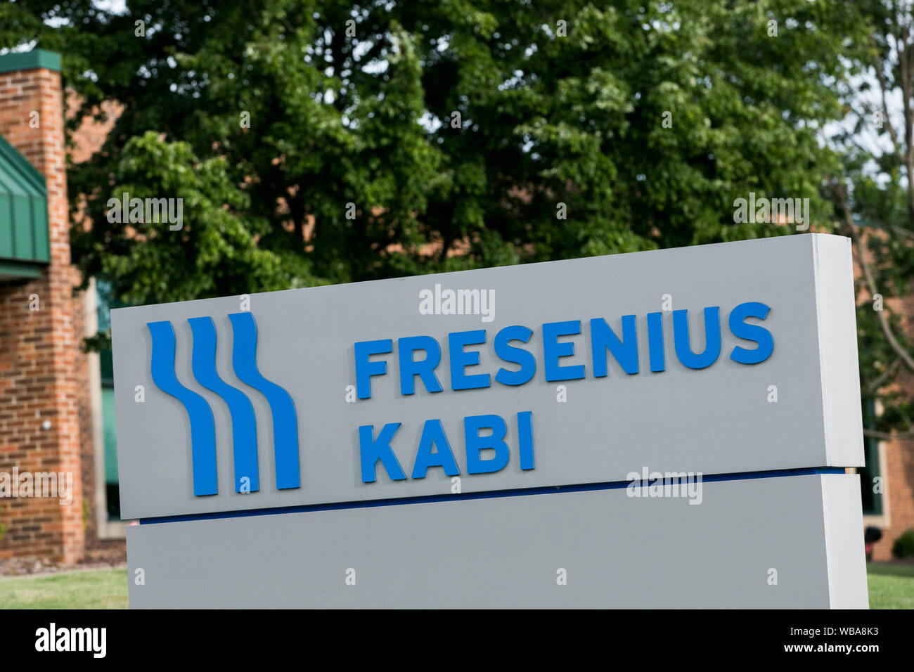 A logo sign outside of a facility occupied by Fresenius Kabi in ...