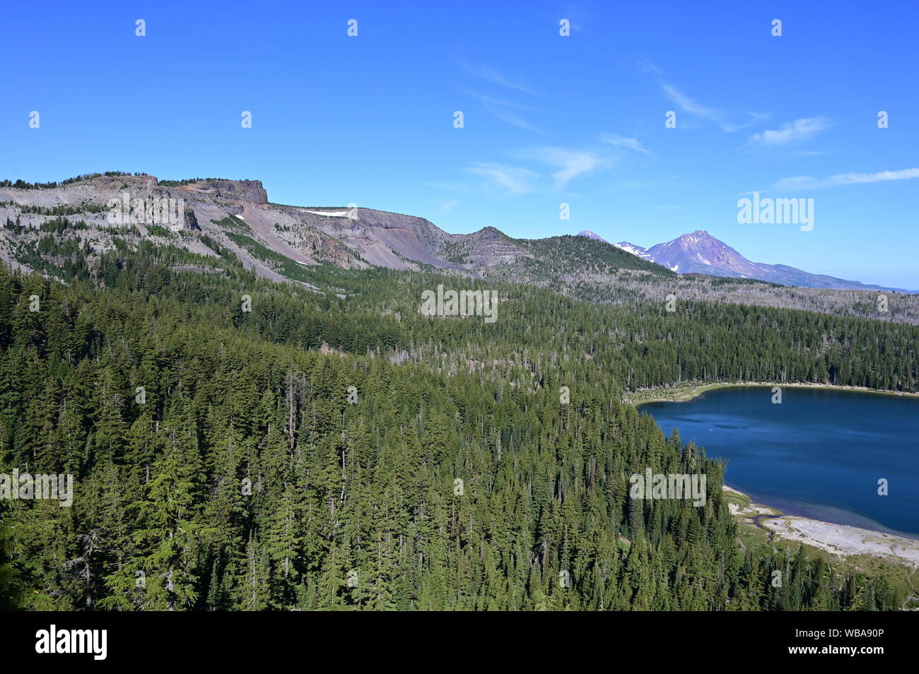 Three Creek Lake and Tam McArthur Rim from Tam McArthur Rim Trail in ...