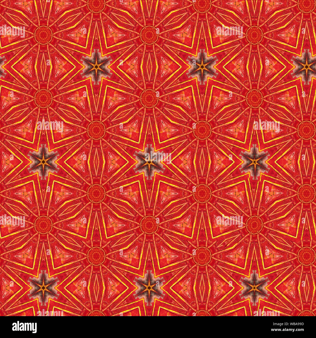 Interesting shapes and colors create a symmetrical design pattern that ...