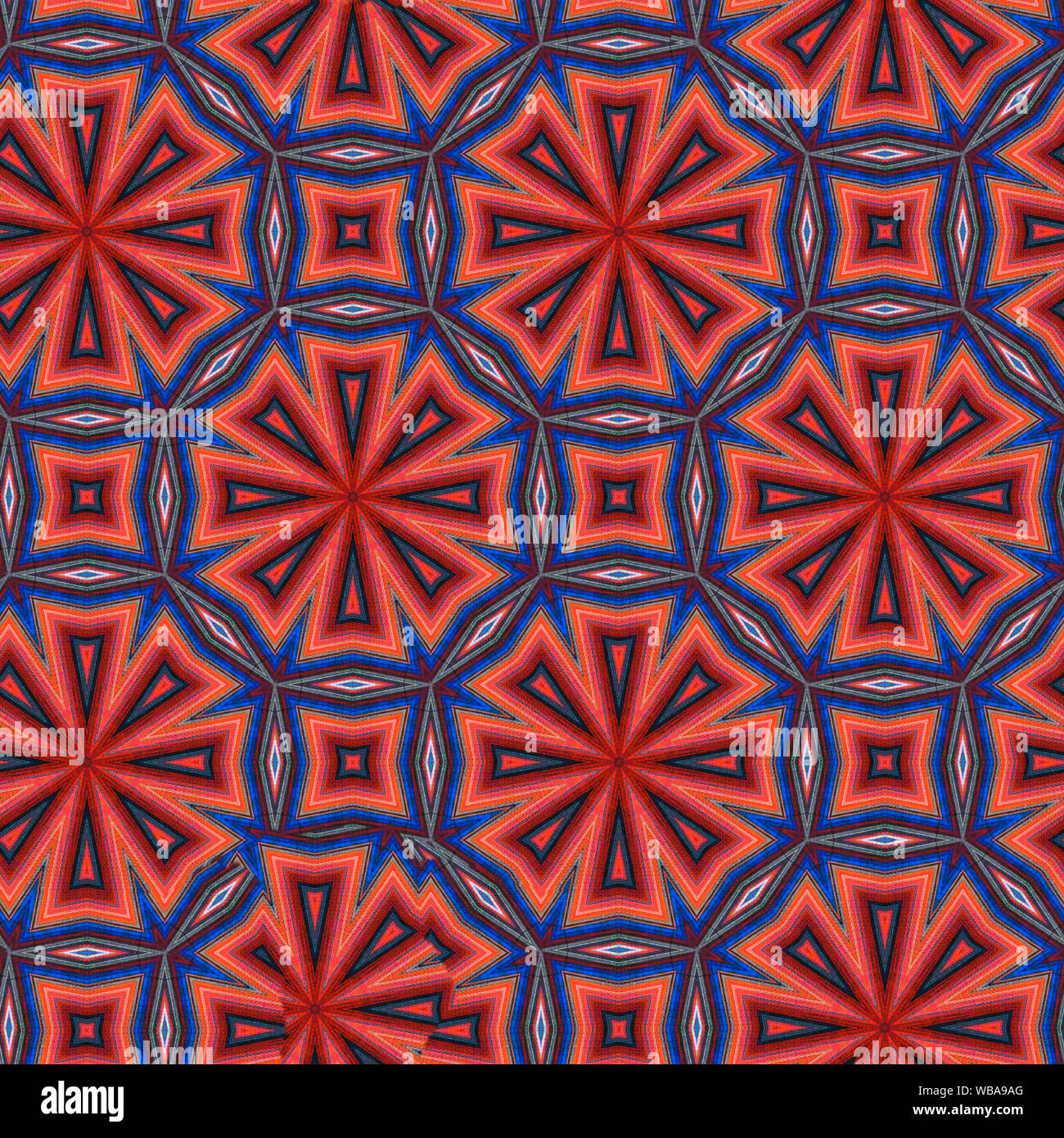 Interesting shapes and colors create a symmetrical design pattern that ...
