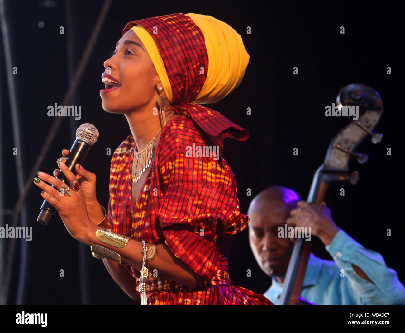August 25, 2019, New York City, New York, USA: Singer JAZZMEIA HORN ...
