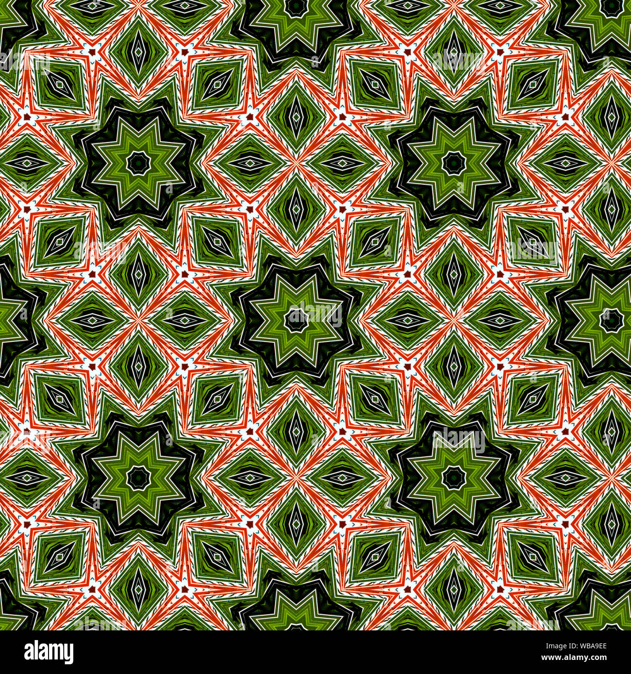Interesting shapes and colors create a symmetrical design pattern that ...