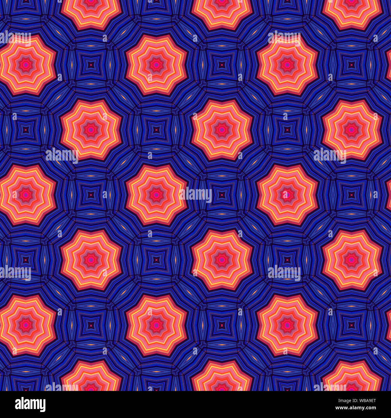 Interesting shapes and colors create a symmetrical design pattern that ...