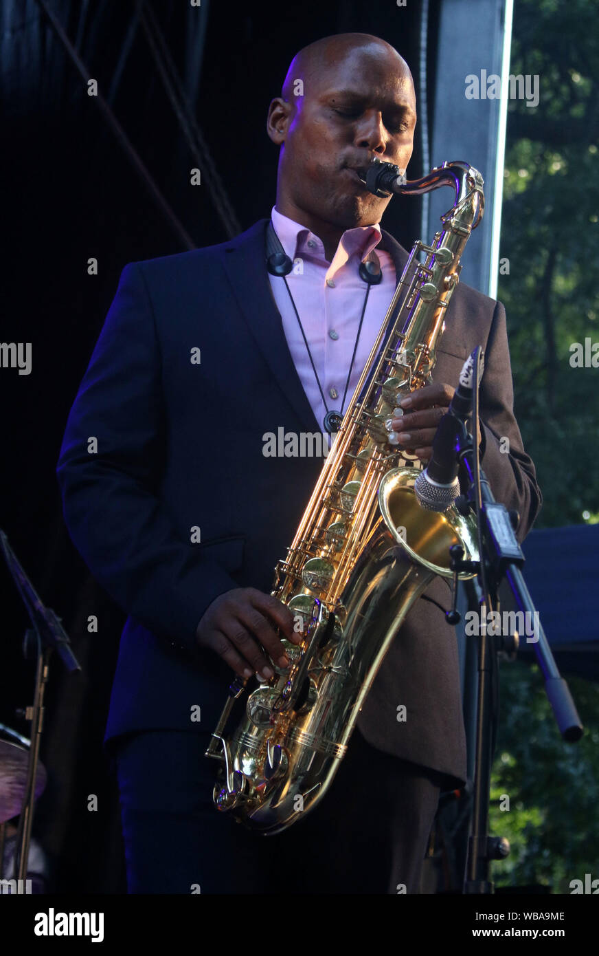 August 25, 2019, New York City, New York, USA: Saxophonist JD ALLEN ...