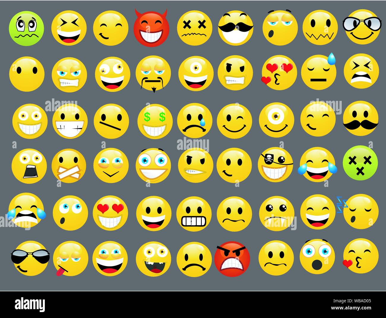 Smile icons set vector illustration Stock Vector Image & Art - Alamy