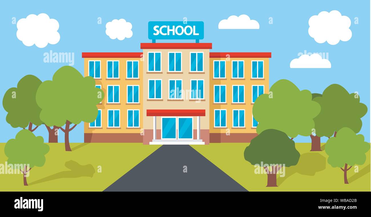 High school building vector illustration Stock Vector Image & Art - Alamy
