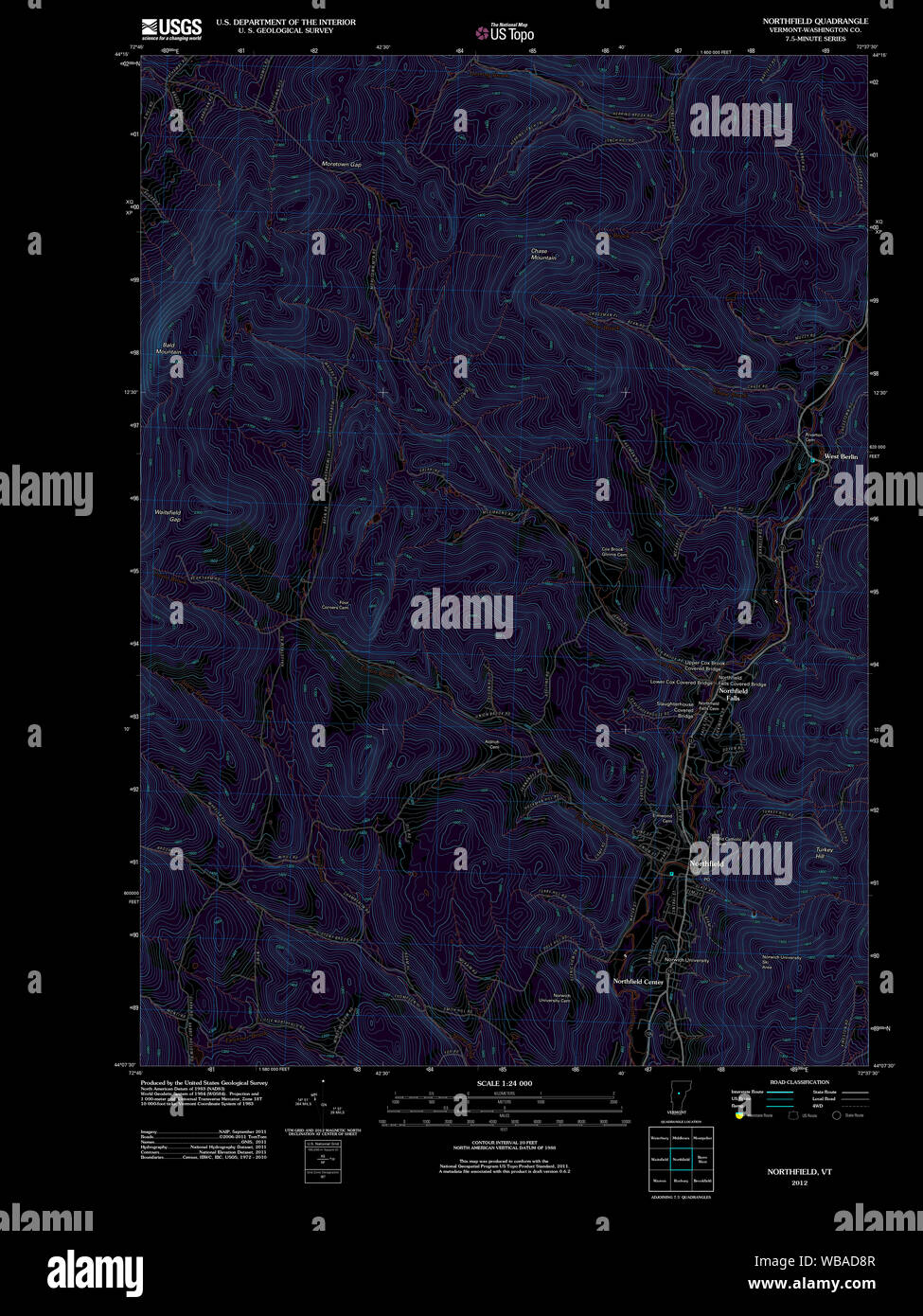 Northfield map hi-res stock photography and images - Alamy