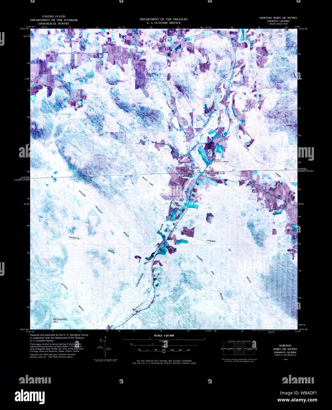 USGS Topo Map Vermont VT Norton Port of Entry 337766 1978 25000 ...